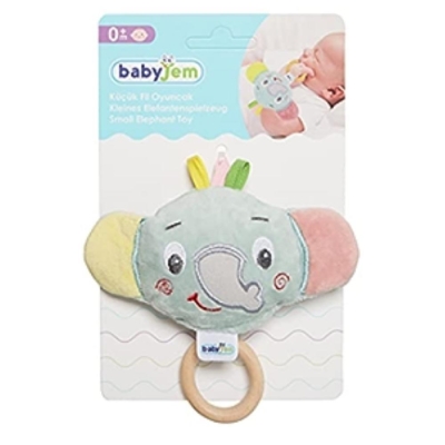 Babyjem Ahşap Halkalı Küçük Oyuncak Fil Yeşil