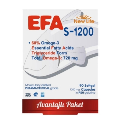 New Life Efa S-1200 Omega 3 90 Kapsül