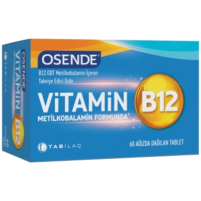 Osende Vitamin B12 60 Ağızda Dağılan Tablet